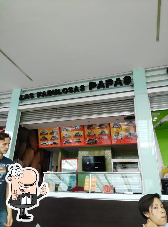 Menu at Las Fabulosas Papas fast food, Mexico City, Dakota 95