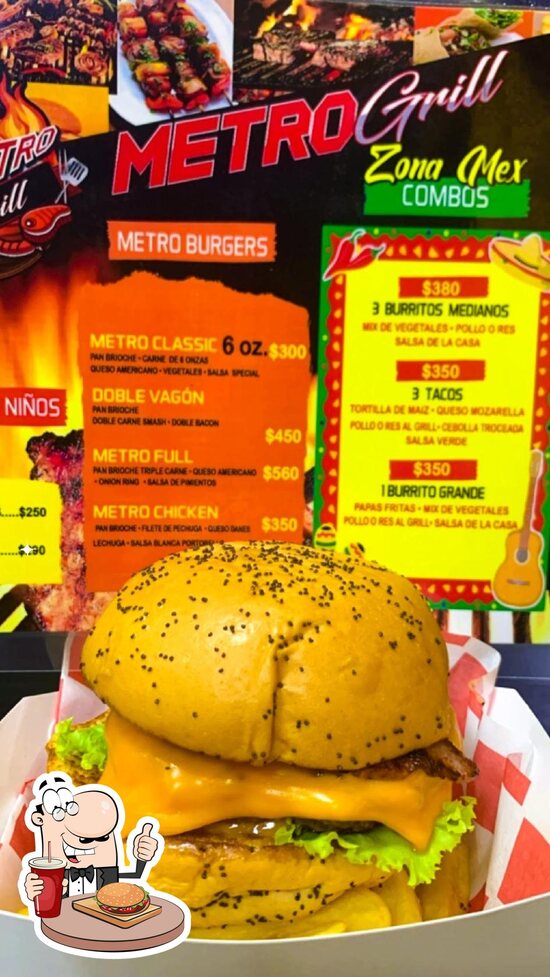 Menu at Metro Grill restaurant, Santo Domingo Este