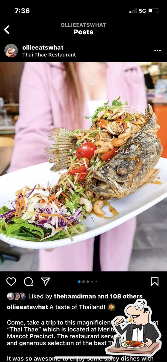 Menu at Thaithae Randwick restaurant, Randwick