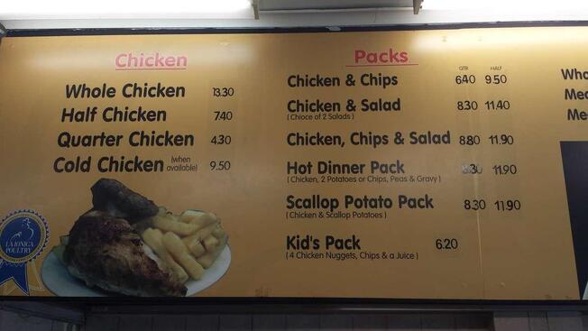 Menu at Chicken Natural On Charcoal fast food, Keilor
