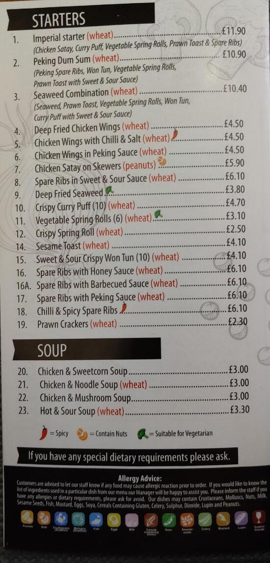 Menu at Welcome Wok In fast food, Stamford