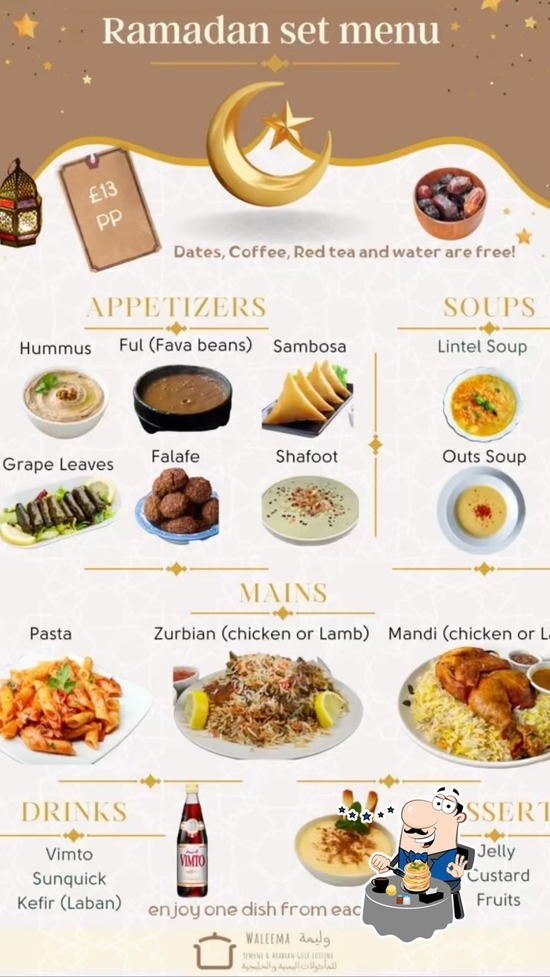 Waleema in Glasgow - Restaurant menu