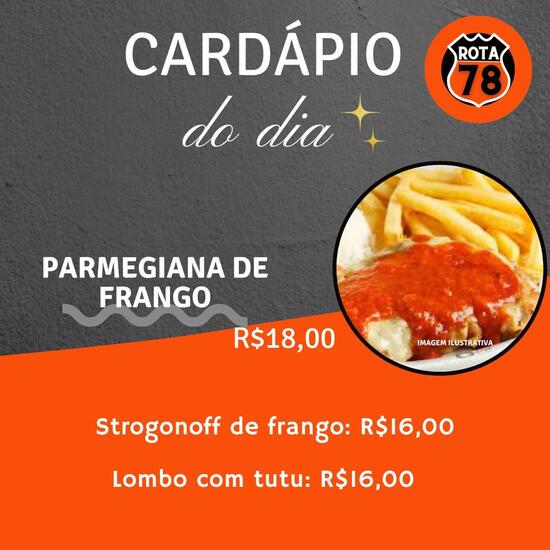 Menu at Rota 78 pub & bar, São Lourenço