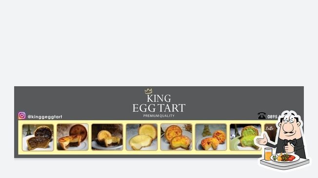 Menu at king egg tart restaurant, Central Jakarta