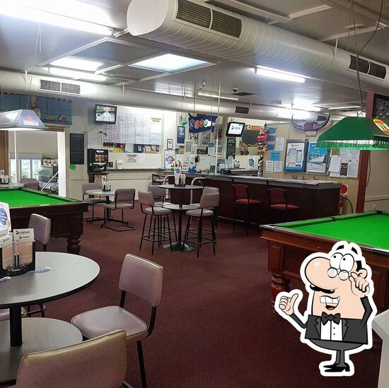 Menu at Buffs Club, Mackay