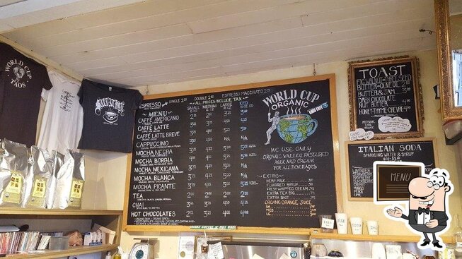 Menu at World Cup Café cafe, Taos