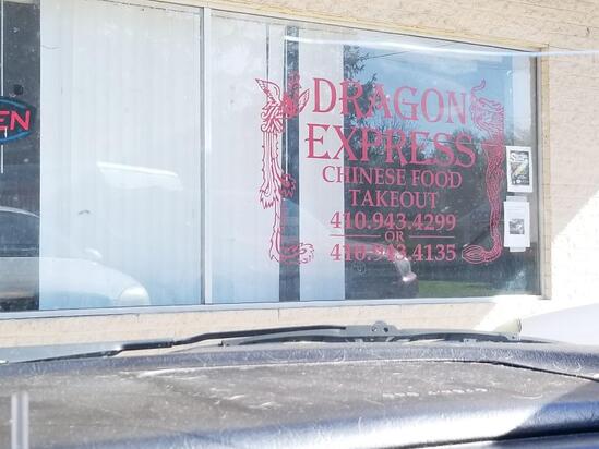 Menu at Dragon Express restaurant, Hurlock
