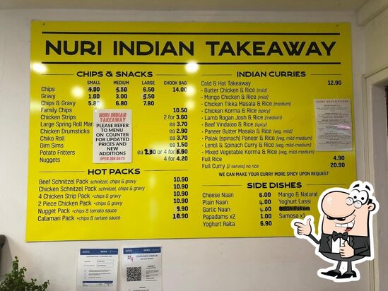 Nuri Indian Takeaway(Barossa Roadhouse), Nuriootpa - Restaurant menu ...