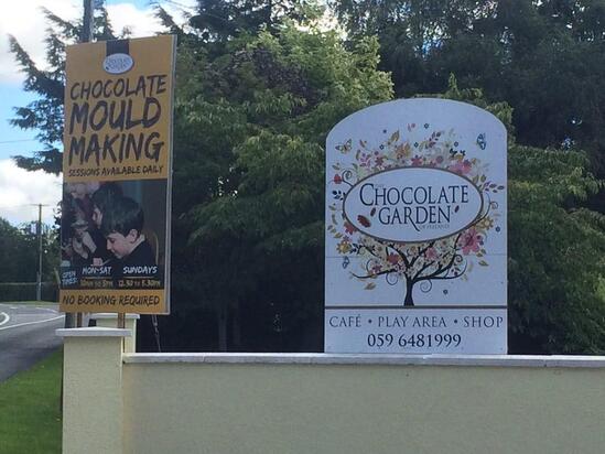 Menu at The Chocolate Garden, Ireland
