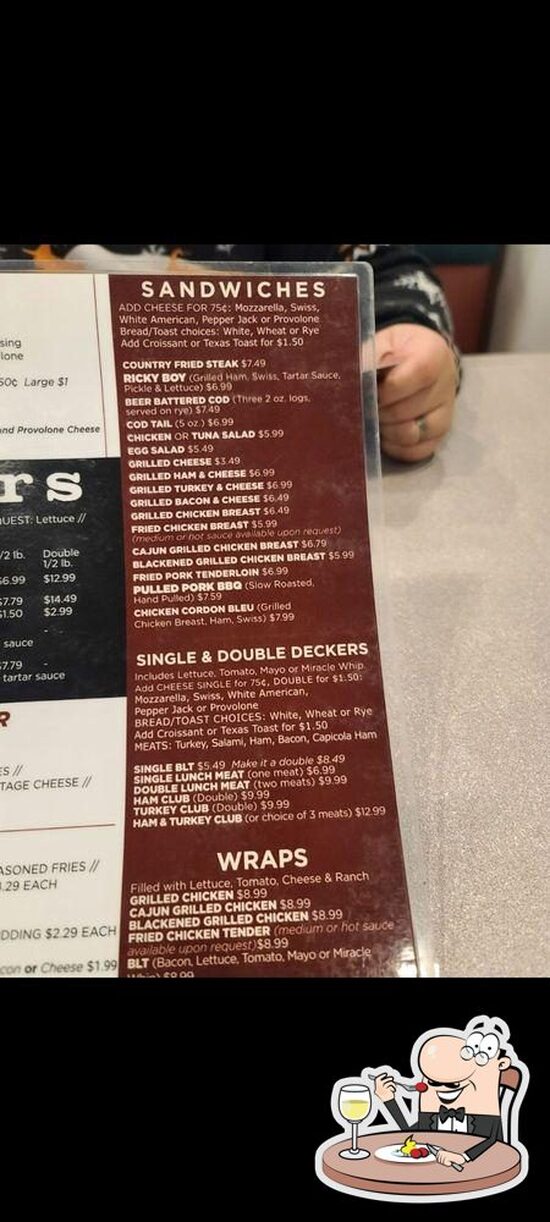 Menu at Janet's Diner restaurant, Dillsboro