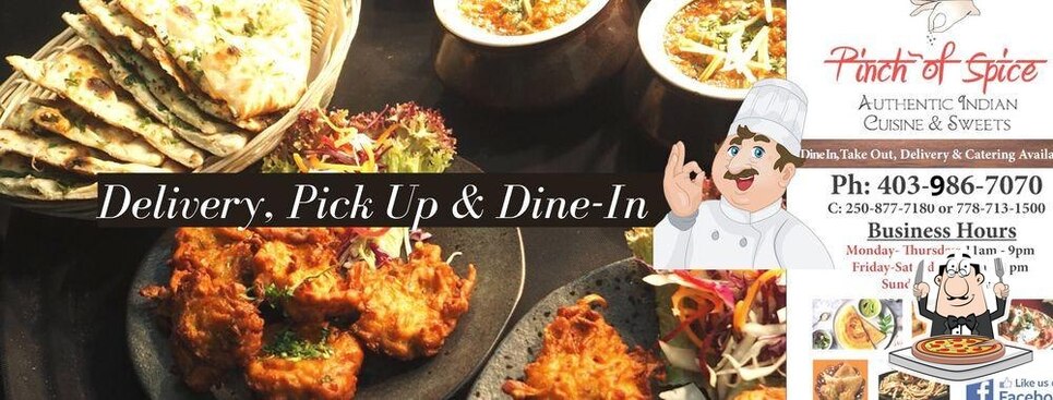 Menu at Pinch Of Spice Red Deer restaurant, Red Deer