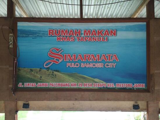 Menu at RM Simarmata (Khas Batak) restaurant, Indonesia