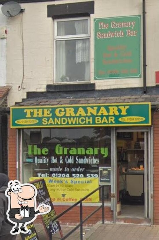 Menu at The Granary cafe, Bolton