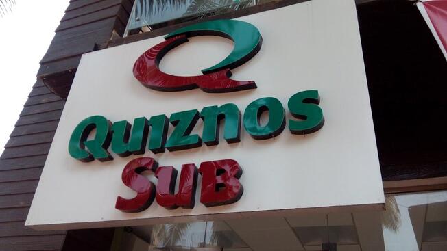 Menu at Quiznos Sub, Baga