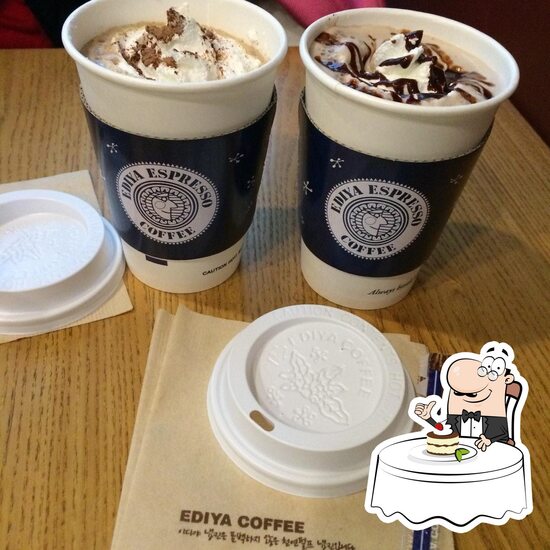 Menu at Ediya Coffee cafe, Seoul, 15 Sejong-daero 23-gil