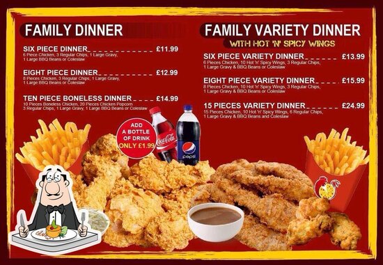 Menu at Miami Fried Chicken pizzeria, Manchester, 2 The Cir