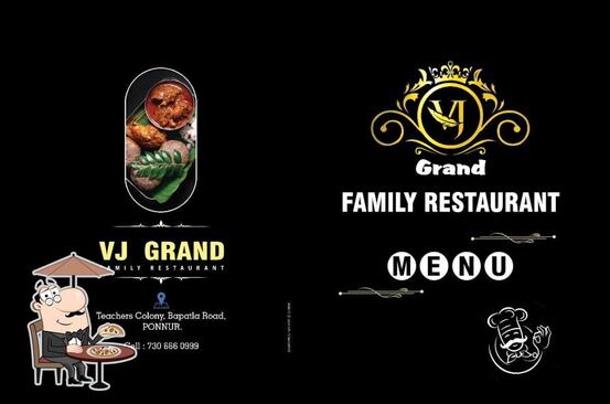 Menu at VJ grand family restarant, Ponnur
