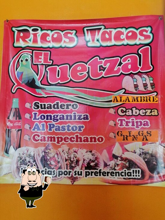 Menu at Tacos El Quetzal restaurant, Santa María Aticpac