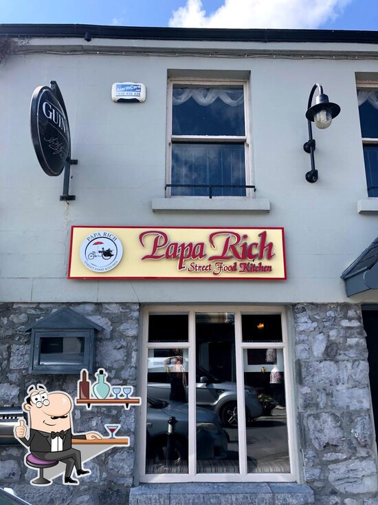 Menu at Papa Rich restaurant, Athenry