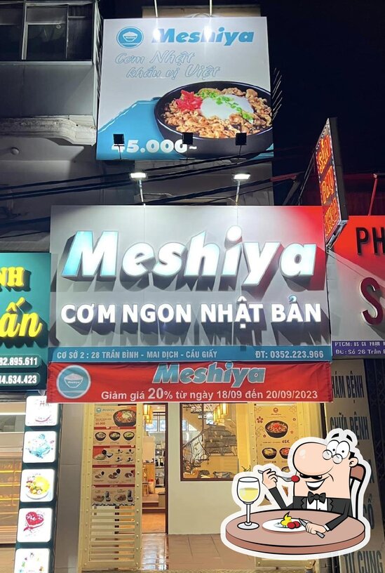 Menu at Meshiya cơm ngon Nhật bản restaurant, Hanoi