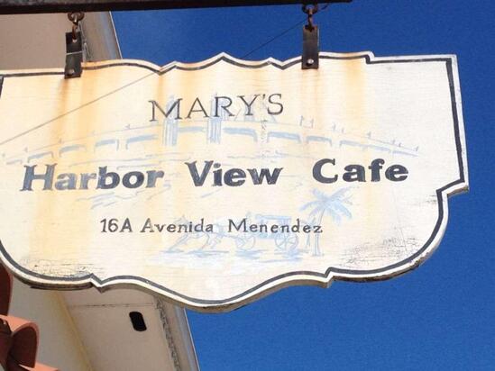 Menu at Harbor View Café cafe, St. Augustine