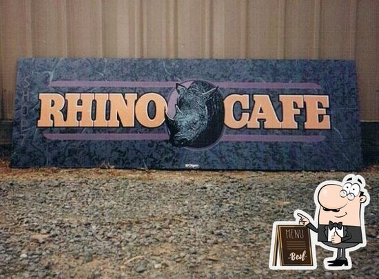 Menu at Rhino Cafe, Echuca