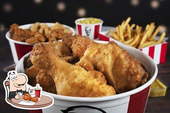 Menu at KFC fast food, New Glasgow