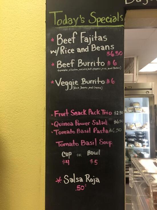 Menu at Salazar Hall Cafe, Los Angeles