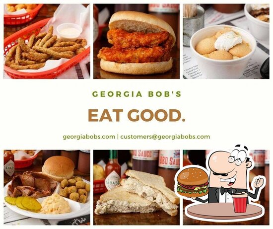 Menu at Georgia Bob's restaurant, USA