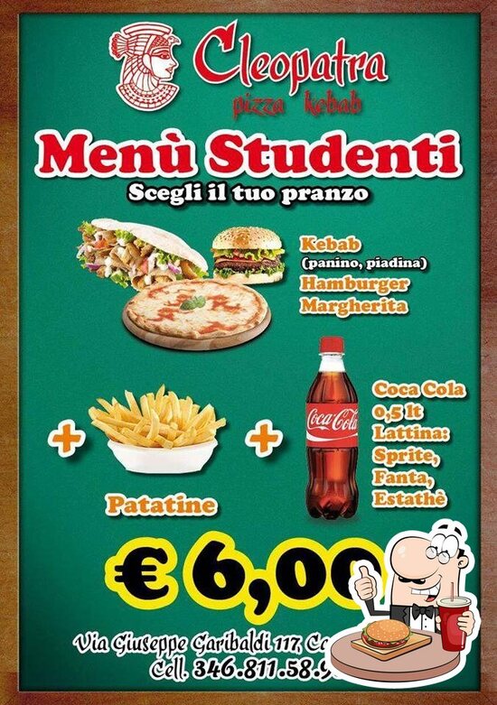 Menu at Cleopatra Pizzeria Kebab, Carcare