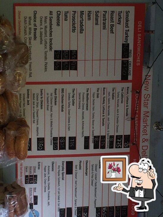 Menu at New Star Market restaurant, San Francisco