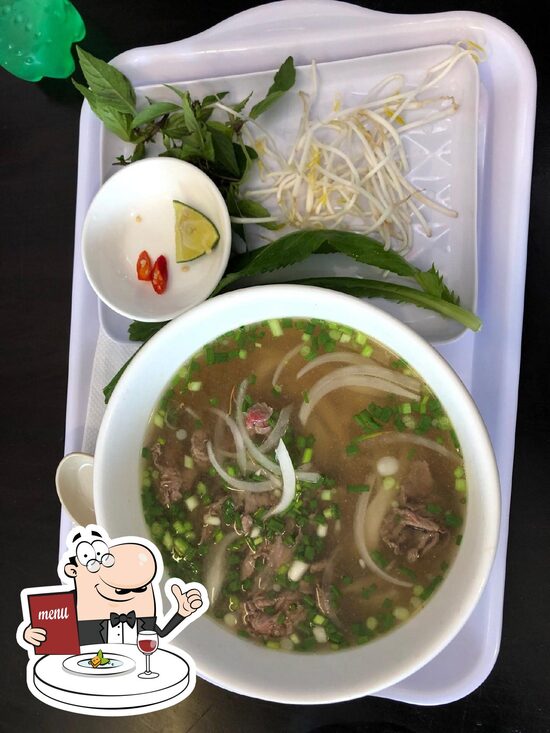 Menu at Pho Viet Kieu restaurant, Da Nang
