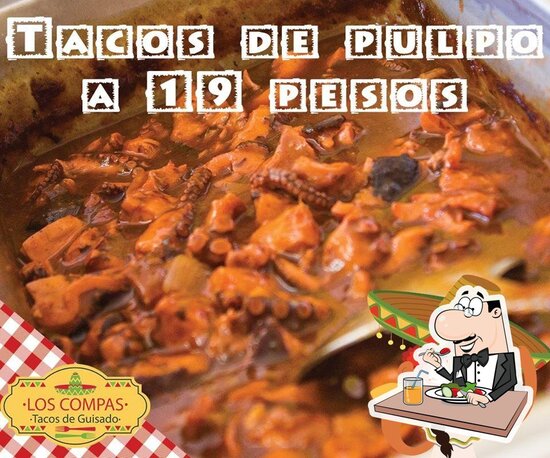 Menu at Los Compas restaurant, Playa del Carmen
