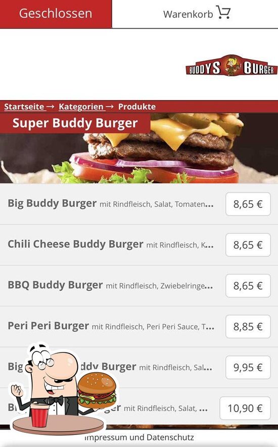 Buddys Burger Berlin fast food, Berlin - Restaurant menu and reviews