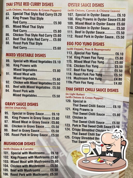 Menu at Golden Kitchen Chinese Takeaway restaurant, Scunthorpe