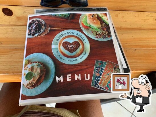 Menu at Babel Cafe, Tulum