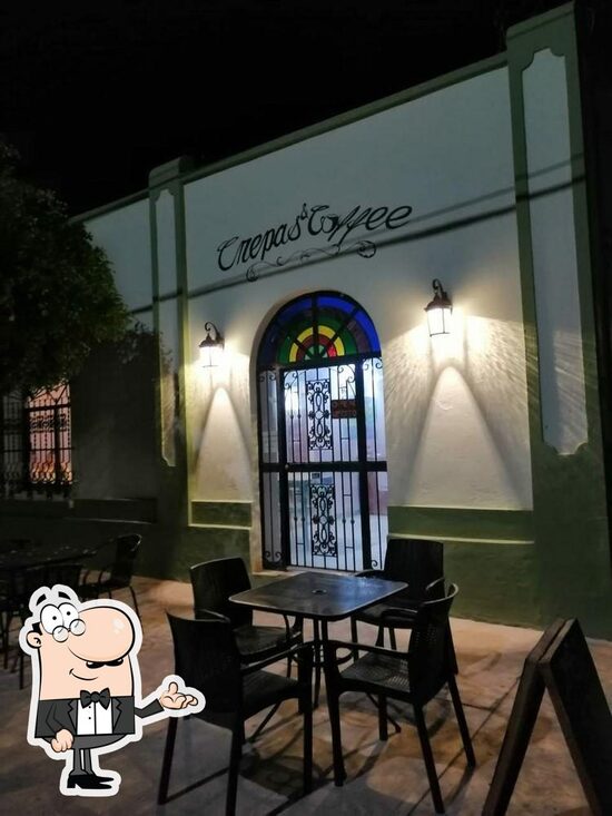 Menu at Crepas & Coffee cafe, Mexico