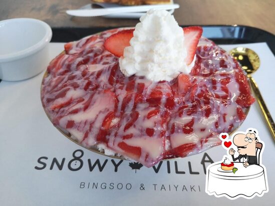 Menu at Snowy Village Dessert Cafe, Calgary
