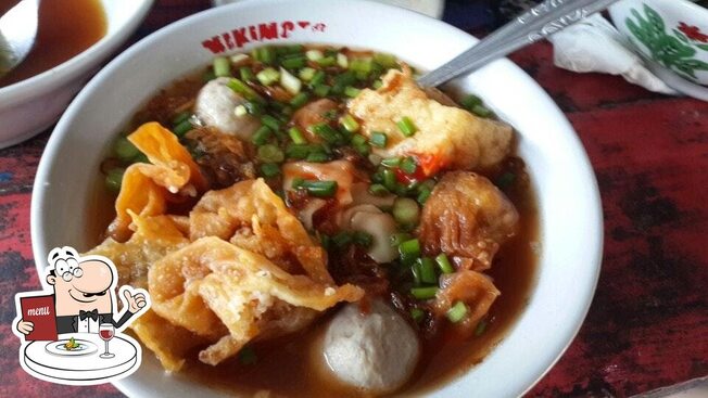 Menu at Bakso Pak War restaurant, Surabaya, Jl. Manyar Kertoarjo III