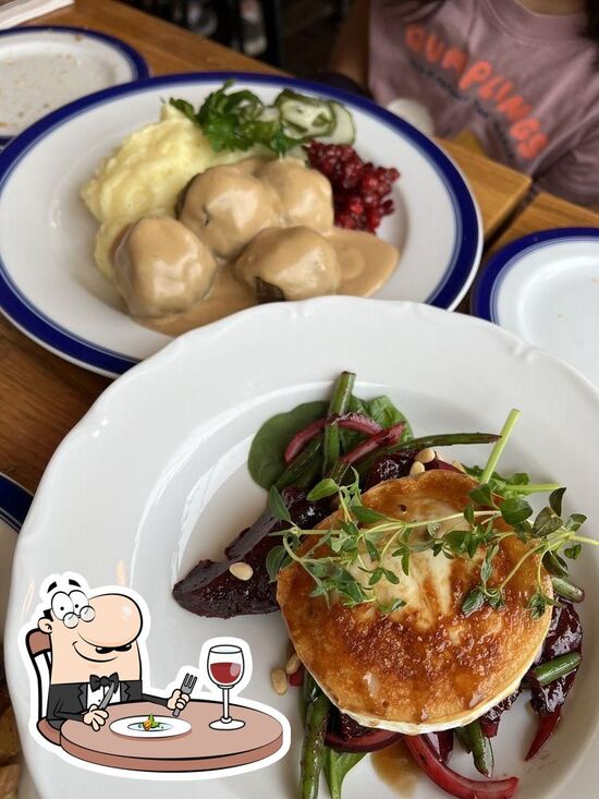 Menu at Blå dörren restaurant, Stockholm, Södermalmstorg 6