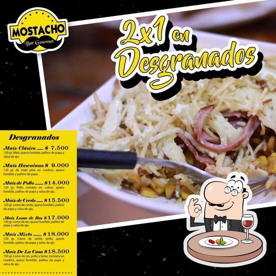 Carta de Mostacho Bar Gourmet, Mariquita