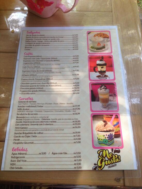 Menu em Café Do Museu, Belém