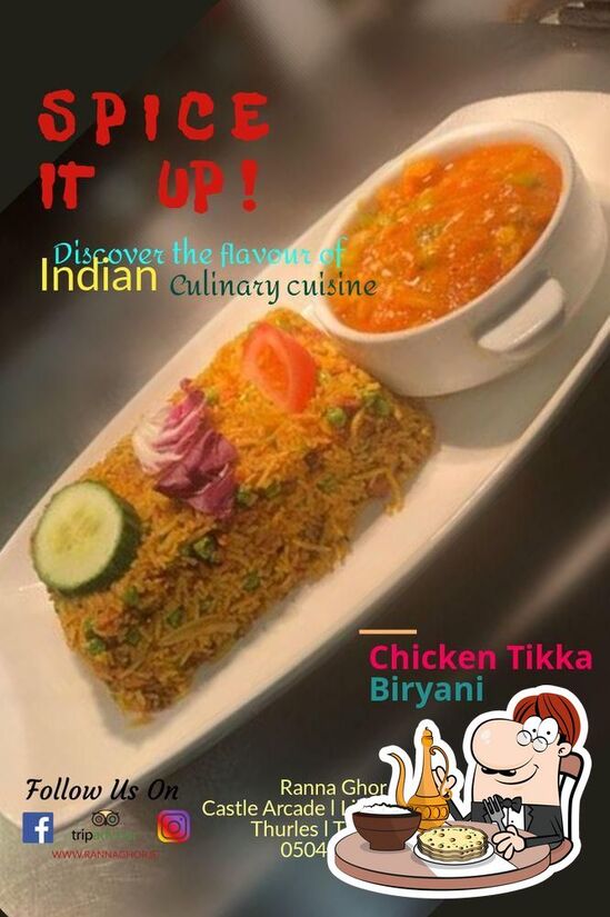 Menu at Ranna Ghor Indian Restaurant, Thurles
