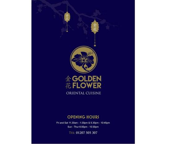Menu at Golden Flower fast food, Consett