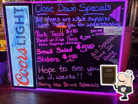 Menu at Bottle Factory pub & bar, Stayton