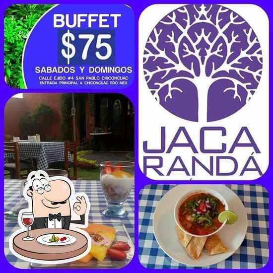 Menu at Jacaranda Buffet & Jardín restaurant, Chiconcuac de Juárez