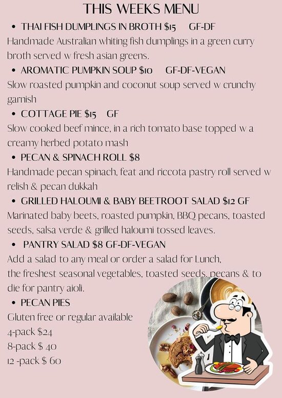 Menu at Eltham Valley Pantry restaurant, Lismore