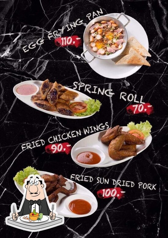 Menu at Triple B Bar, Kanchanaburi