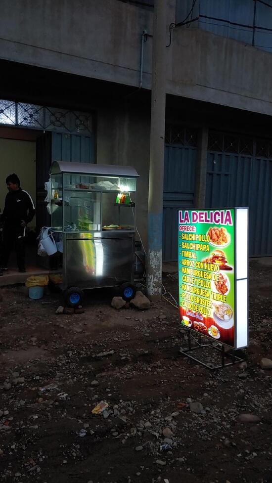Menu at La Delicia restaurant, Puno