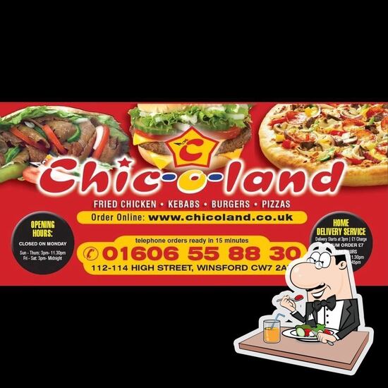 Menu at Chic-O-Land restaurant, Winsford